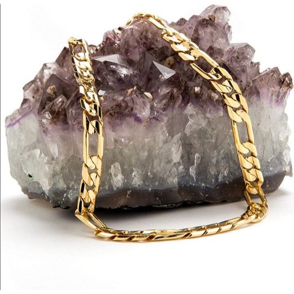 Boutique | Jewelry | 2 Womens 8k Gold Chain Link Necklace 20in Figaro ...